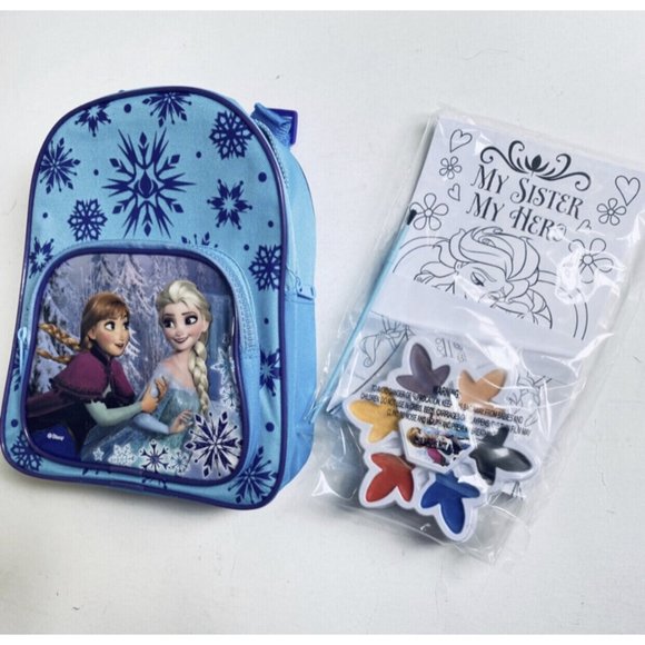 Disney | Accessories | New Frozen Travel Blue Art Mini Bag Anna Elsa ...